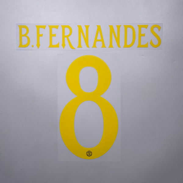 Official #8 B. Fernandes 25/26 Manchester United 3rd Name & Number set ...