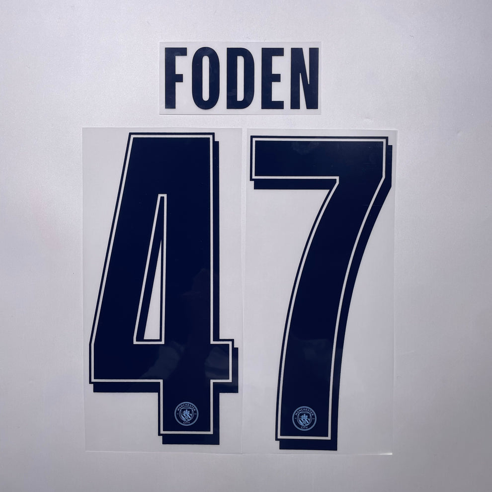 Official #47 Foden 25/26 Manchester City Home Name & Number set Club F ...